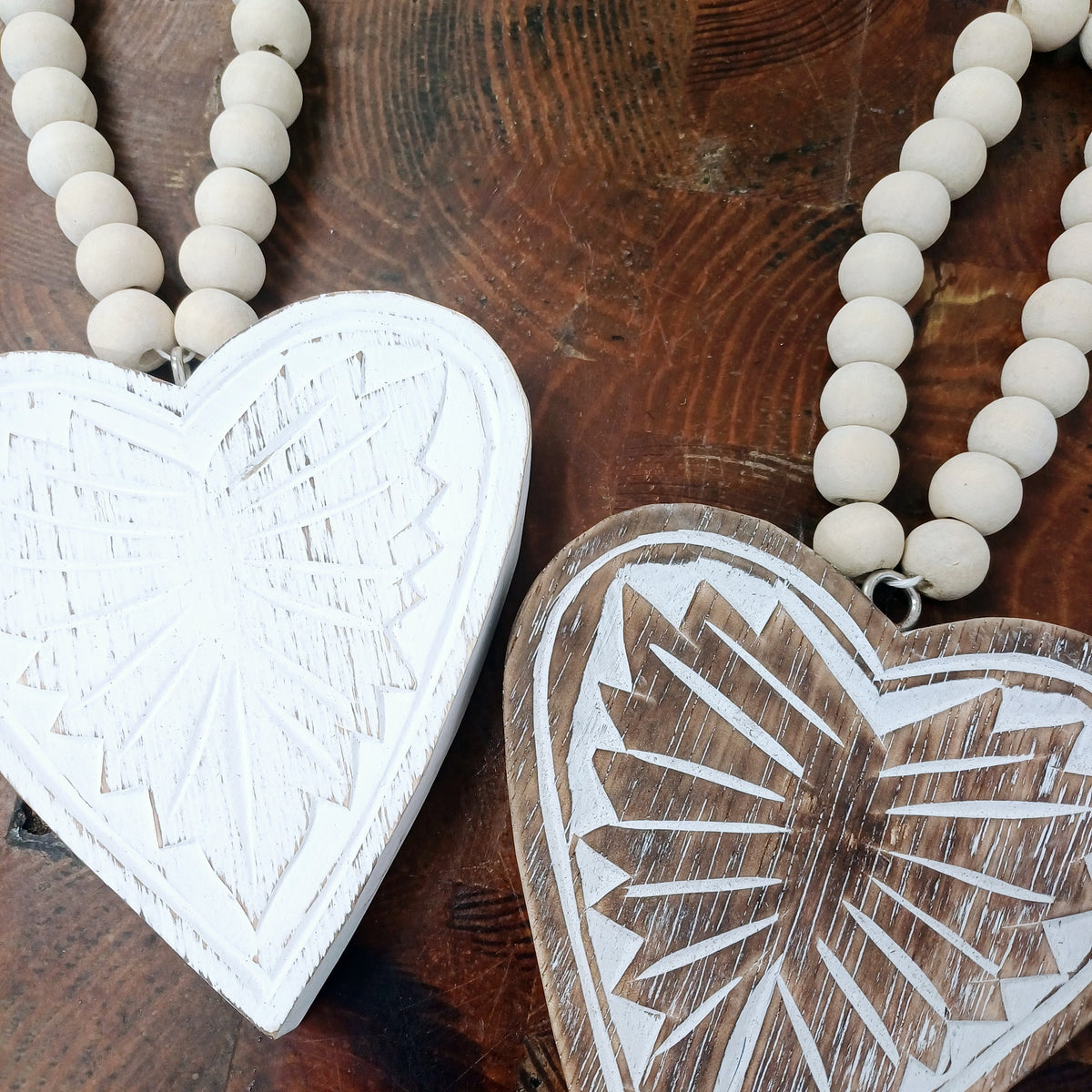 Rustic Wooden Hanging Hearts | Home Decor | Home Story NZ