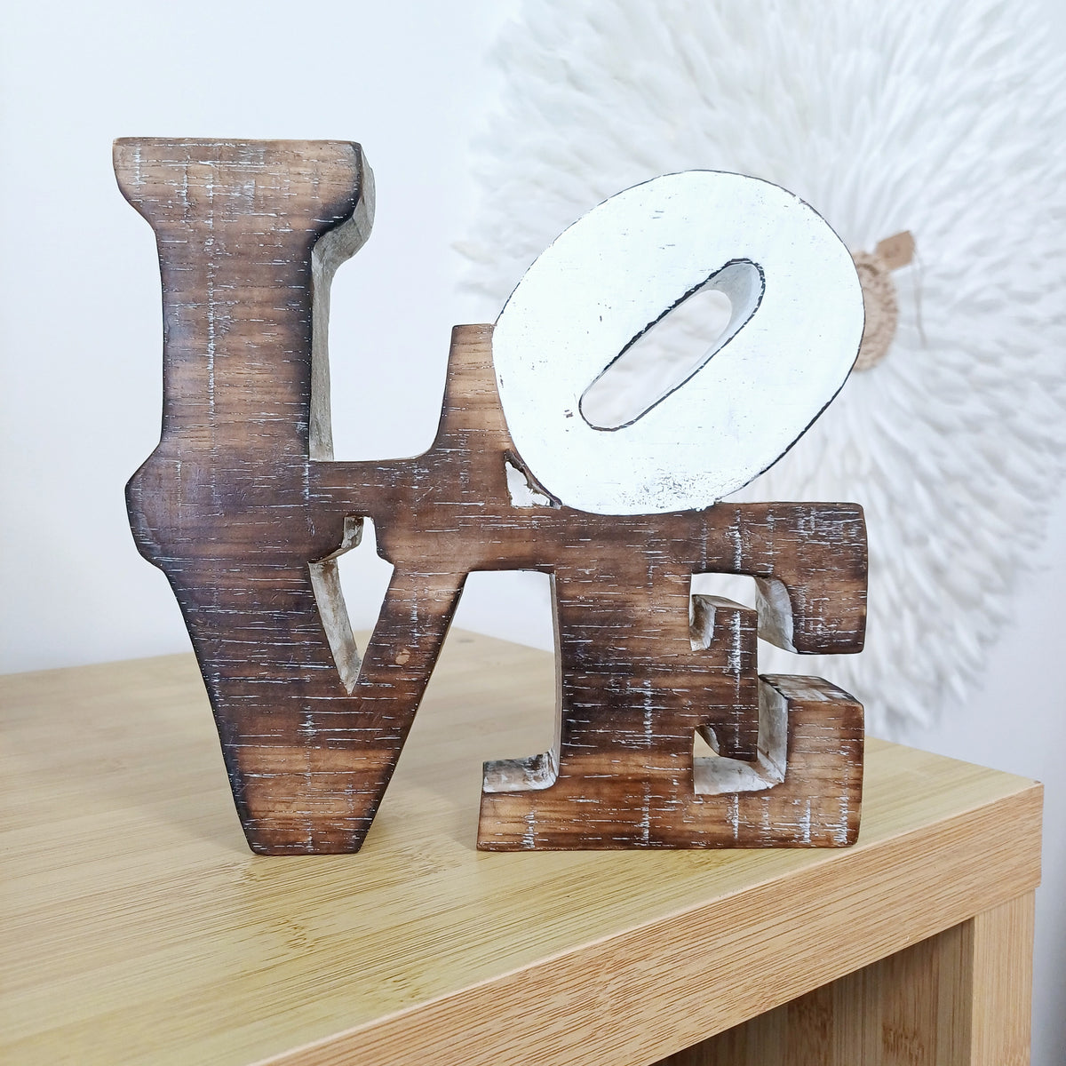 Handmade Wooden LOVE Sign – Minimalist Home Decor | Home Story