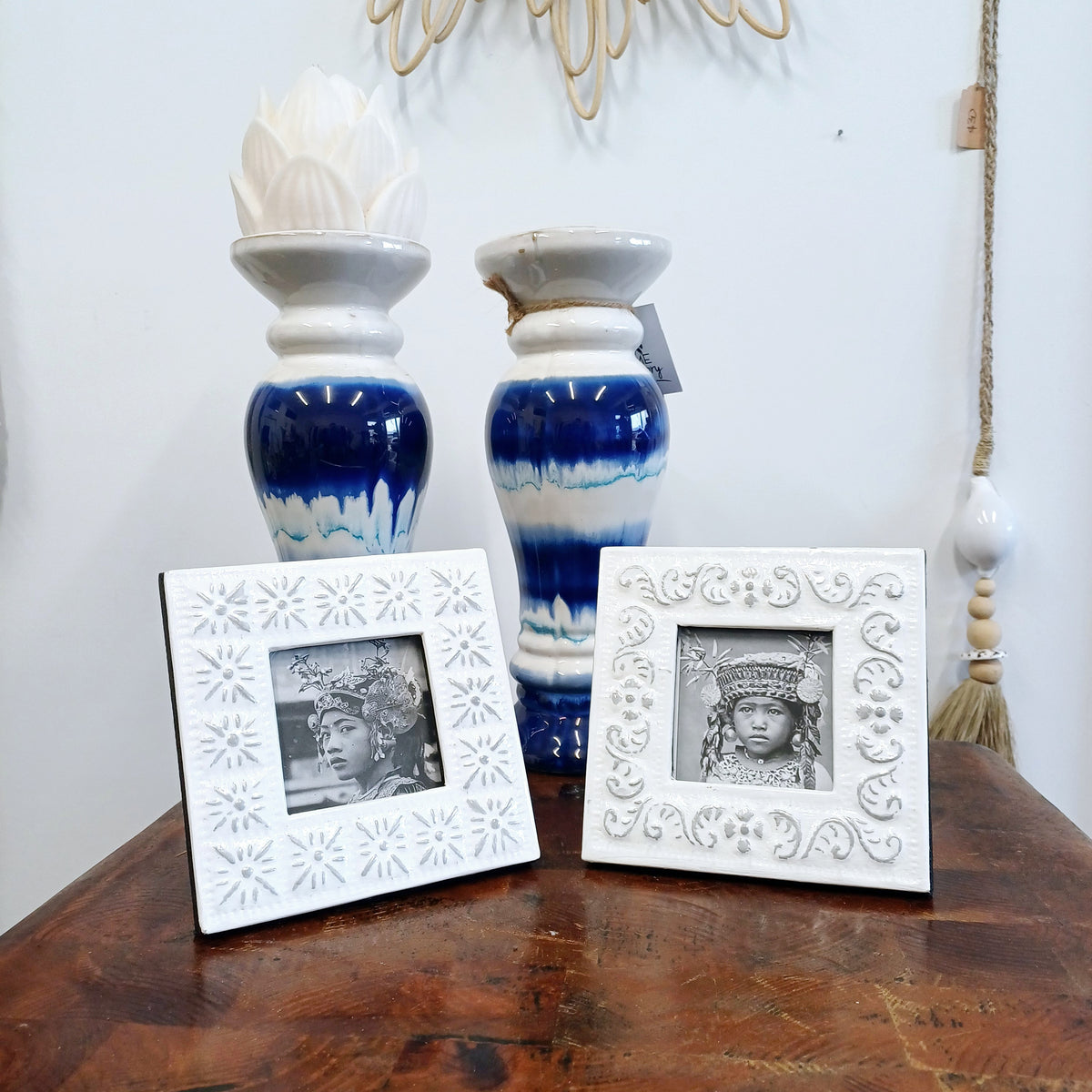 Hand Stamped Tin Photo Frames - Black Or White – Home Story