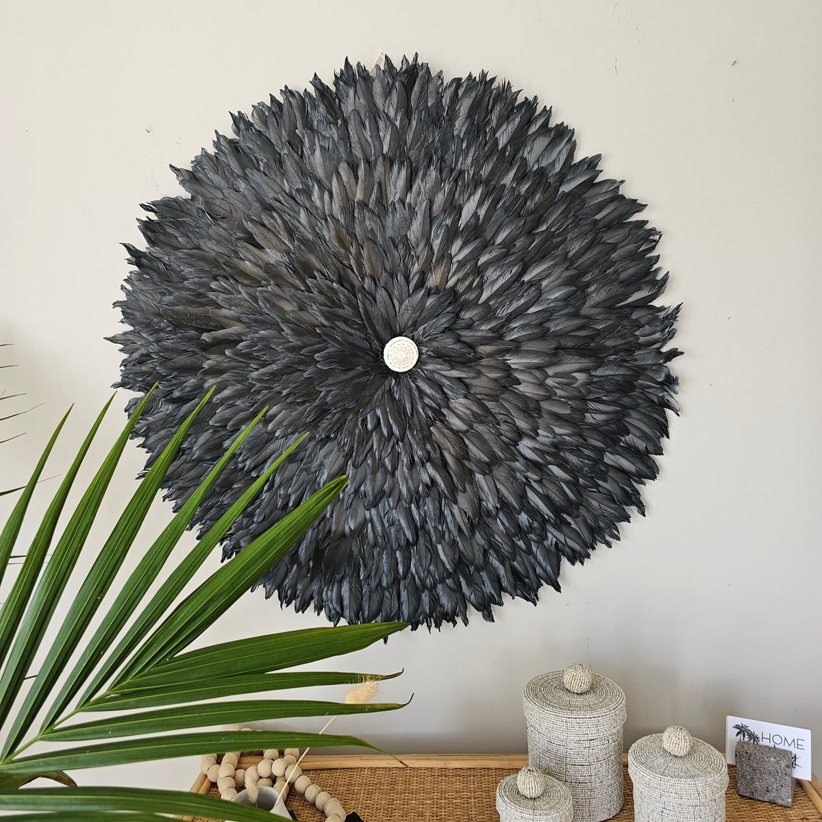XL Black Espresso Juju – Large Feather Wall Decor | Home Story